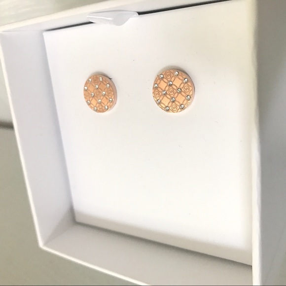 Michael Kors | Jewelry | Authentic Mk Rose Gold Monogram Crystal ...